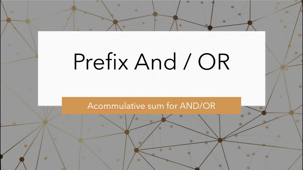 Prefix And Or For Range Queries Arabic شرح بالعربى Youtube