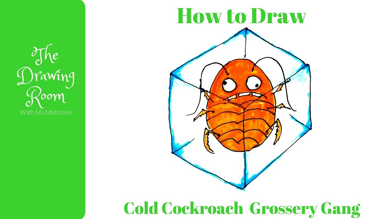 How to draw cold cockroach grossery gang - YouTube