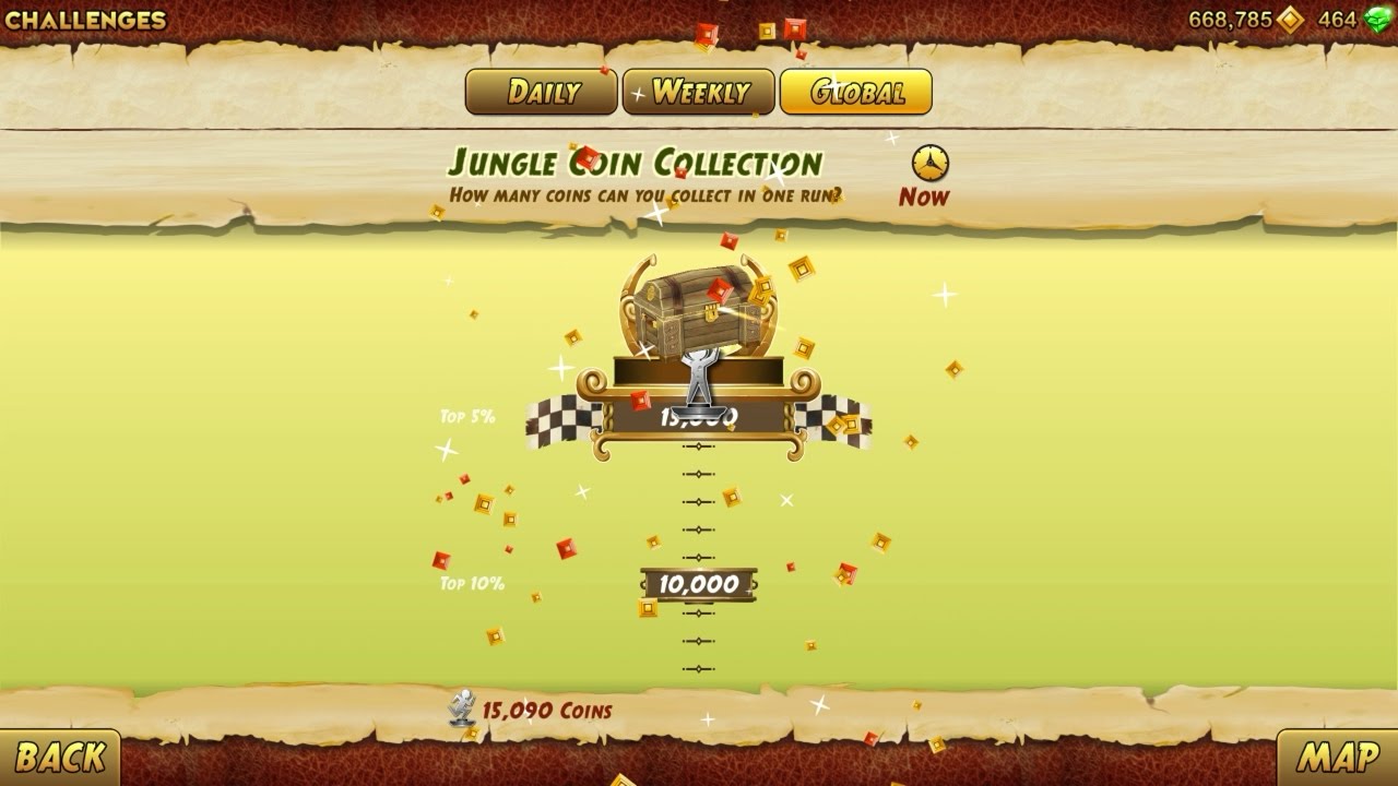 Temple Run 2 Global Challenge JUNGLE COIN COLLECTION Collecting Prize ...
