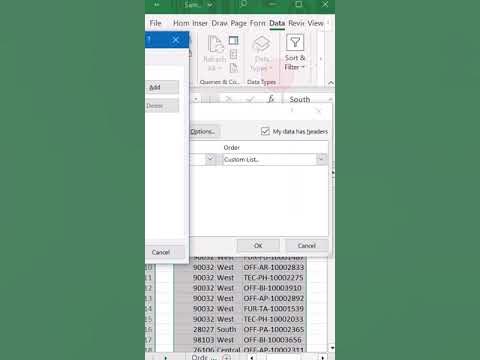 HOW TO CREATE CUSTOM SORT LIST IN EXCEL #shortvideo #shorts #short #youtube #youtubevideos # ...
