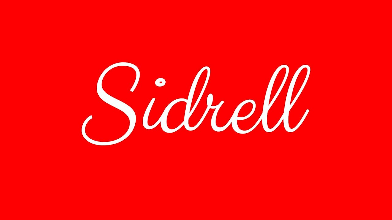 Sidrell English Cursive Handwriting Tutorial - YouTube