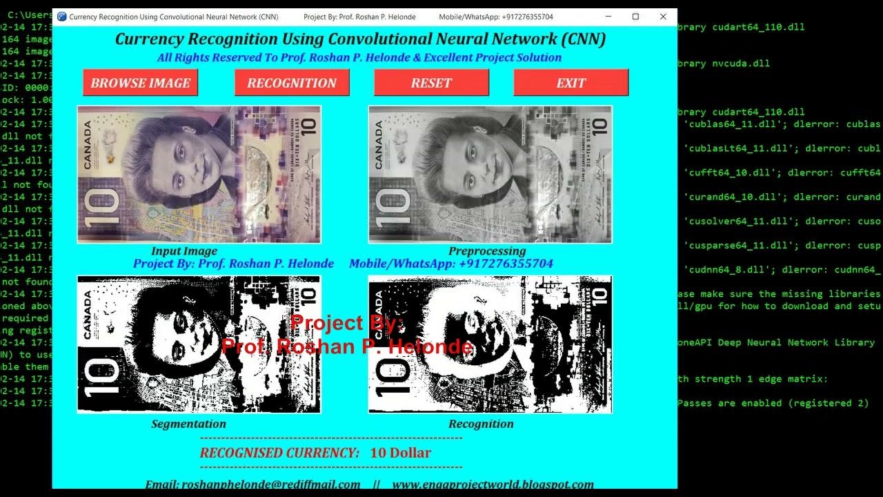 Python Code On Canadian Currency Recognition Using Neural Network CNN | Python Tensorflow ...