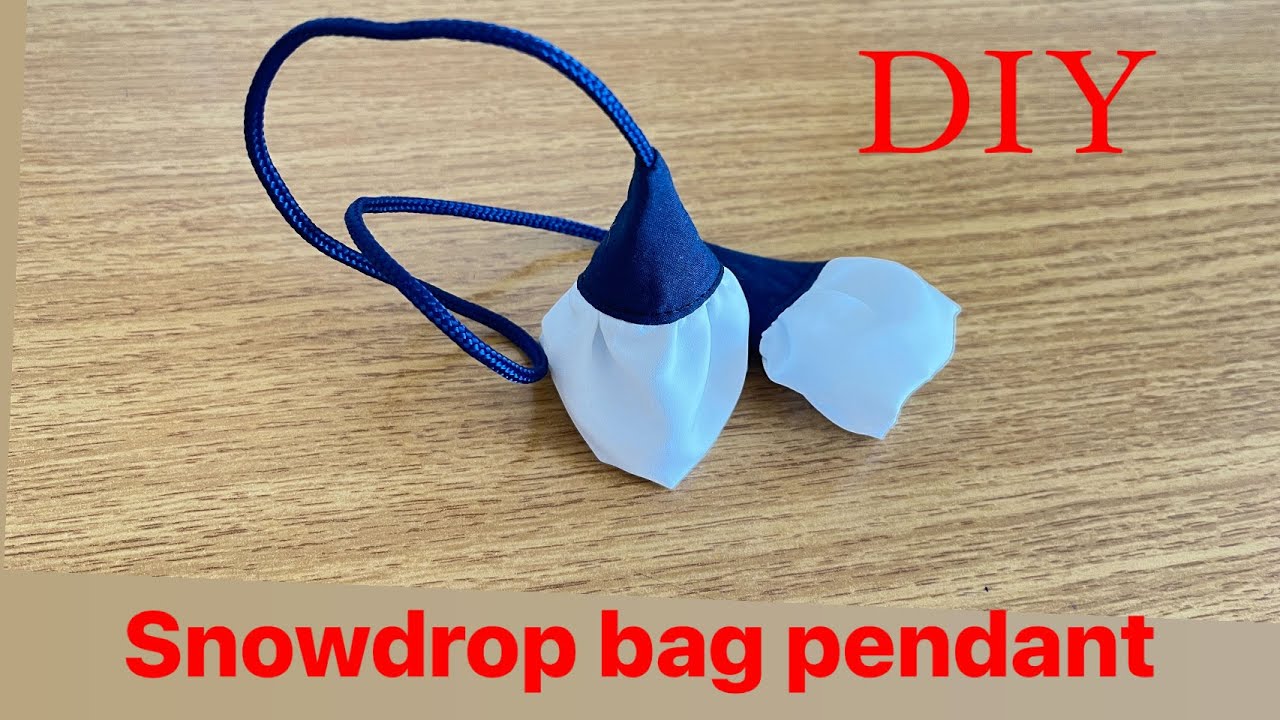 #70 Snowdrop bag pendant DIY Tutorial How to make a bag pendant - YouTube