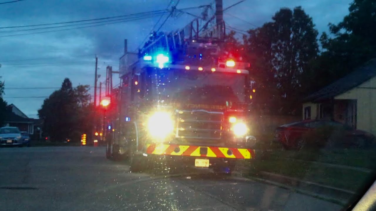 Guelph Fire Department Aerial 4 On Scene Of A Medical - YouTube