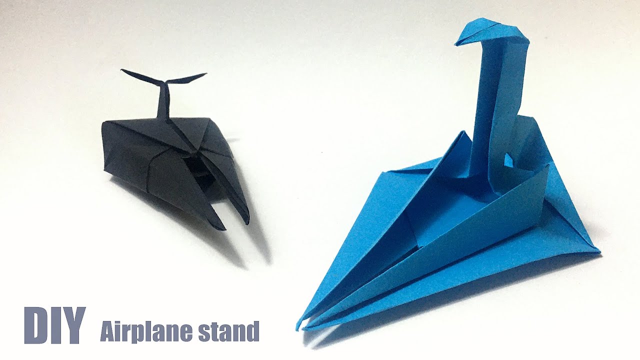 Origami Airplane Stand | How to Make Paper Fighter Plane Stand | Cool ...