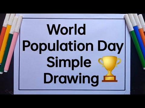 World Population Day drawing easy| World population day poster drawing ...
