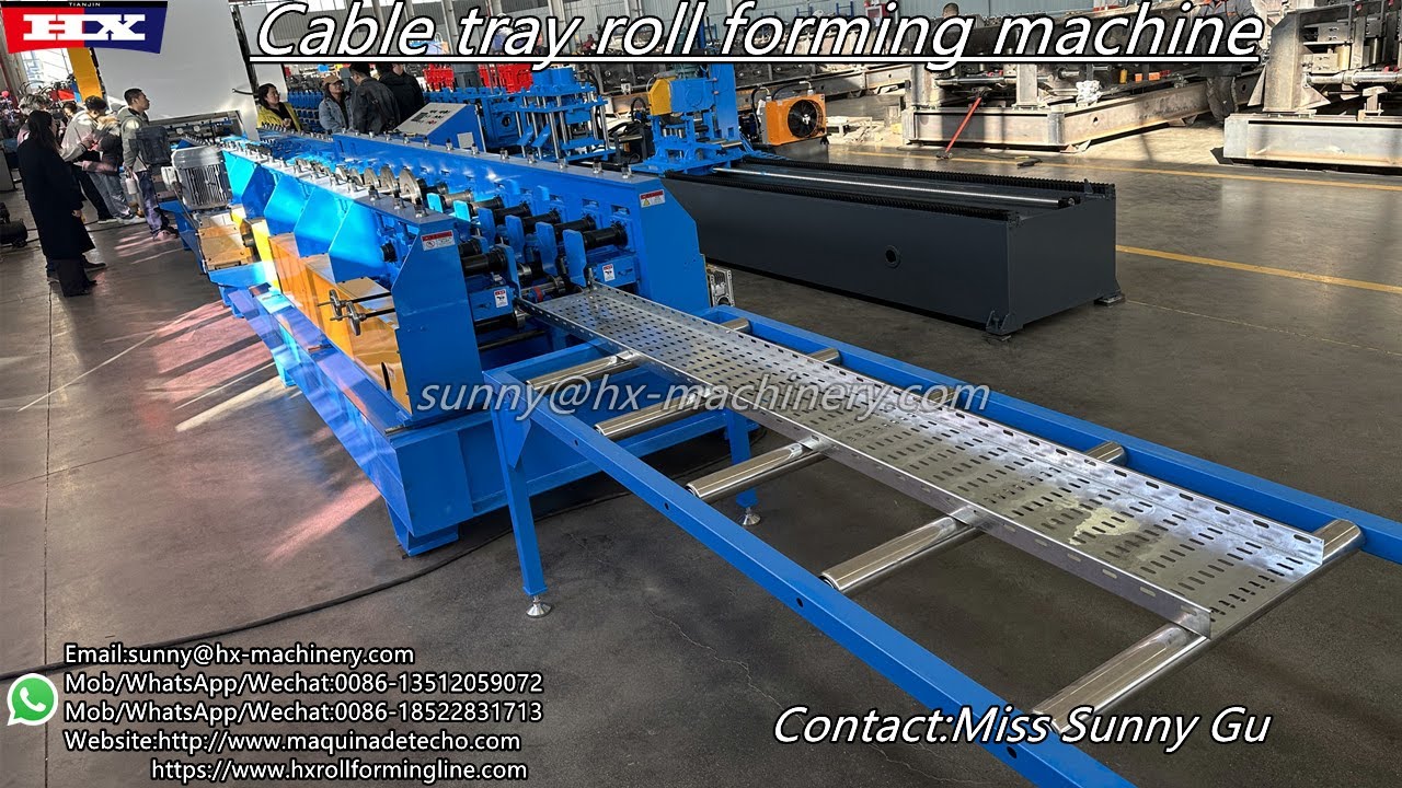 Muti-sizes galvanized cable tray rolling forming cable tray making ...