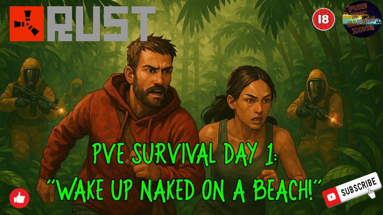 Rust PvE Survival Part 1: "Wake up naked on a beach!" with Pure Epic ...