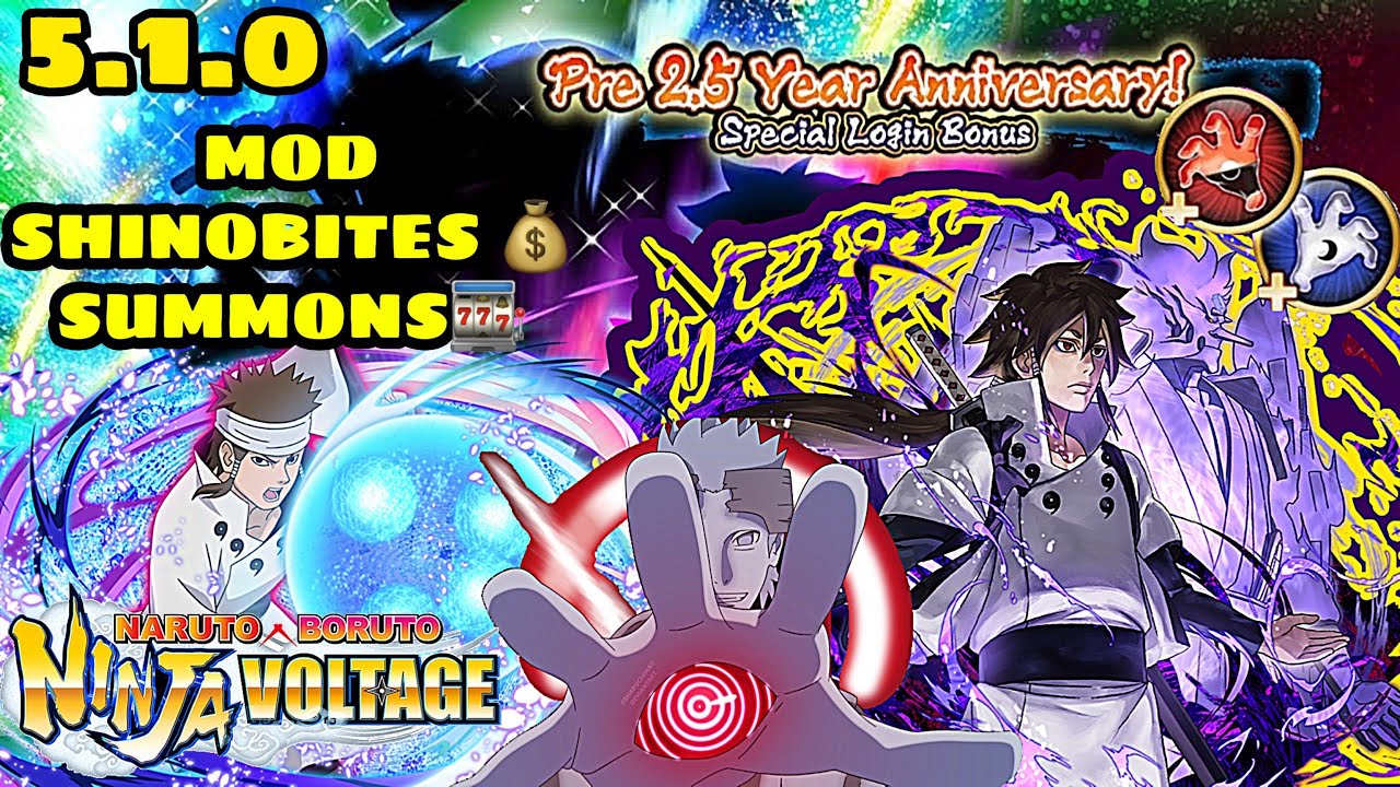 SAIU! NOVO "MOD APK" DO NxB NINJA VOLTAGE || FREE SHINOBITES & SUMMONS ...