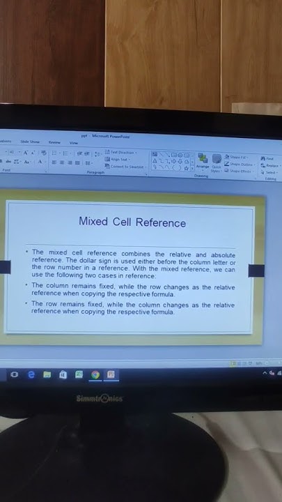 Mixed Cell Reference in excel - YouTube