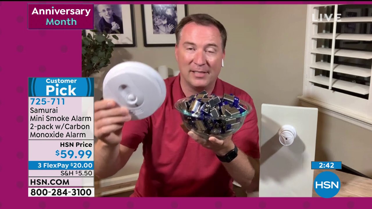 Samurai Mini Smoke Alarm 2pack with Carbon Monoxide Alarm - YouTube