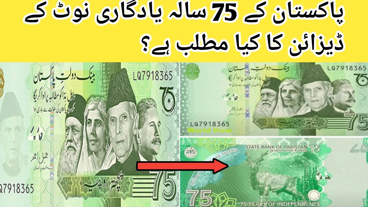 What is the meaning of Pakistan 75 years commemorative note design ...