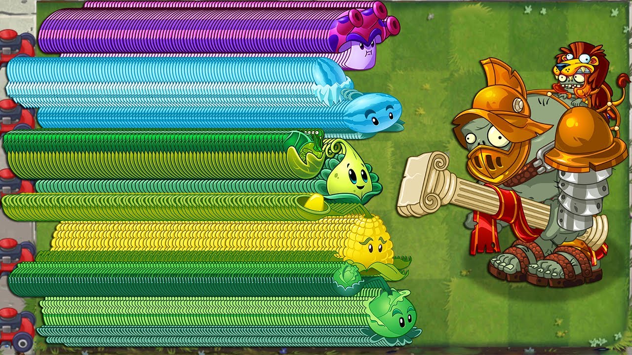 PvZ 2 All PULT Plant Power-Up Attack Gargantuar Fight! - Plants vs ...