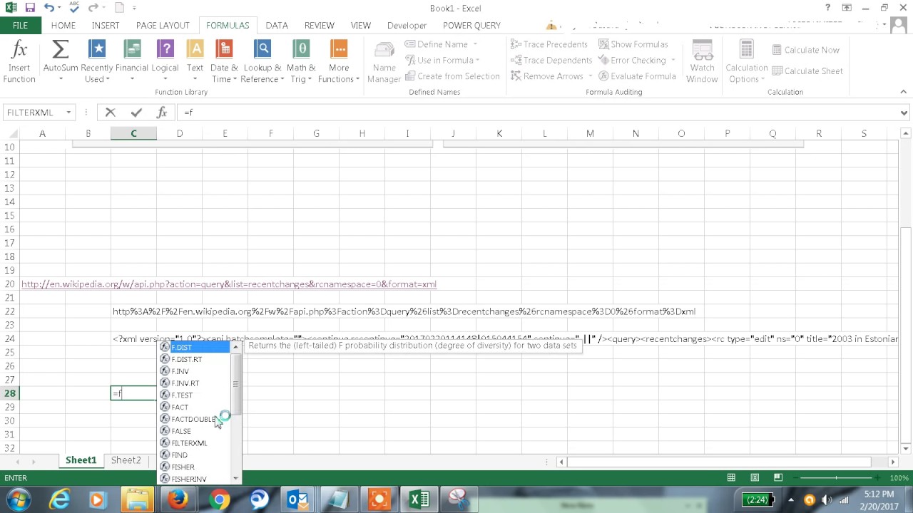 Excel 2013 Tutorial#110 Web Functions in Excel - YouTube