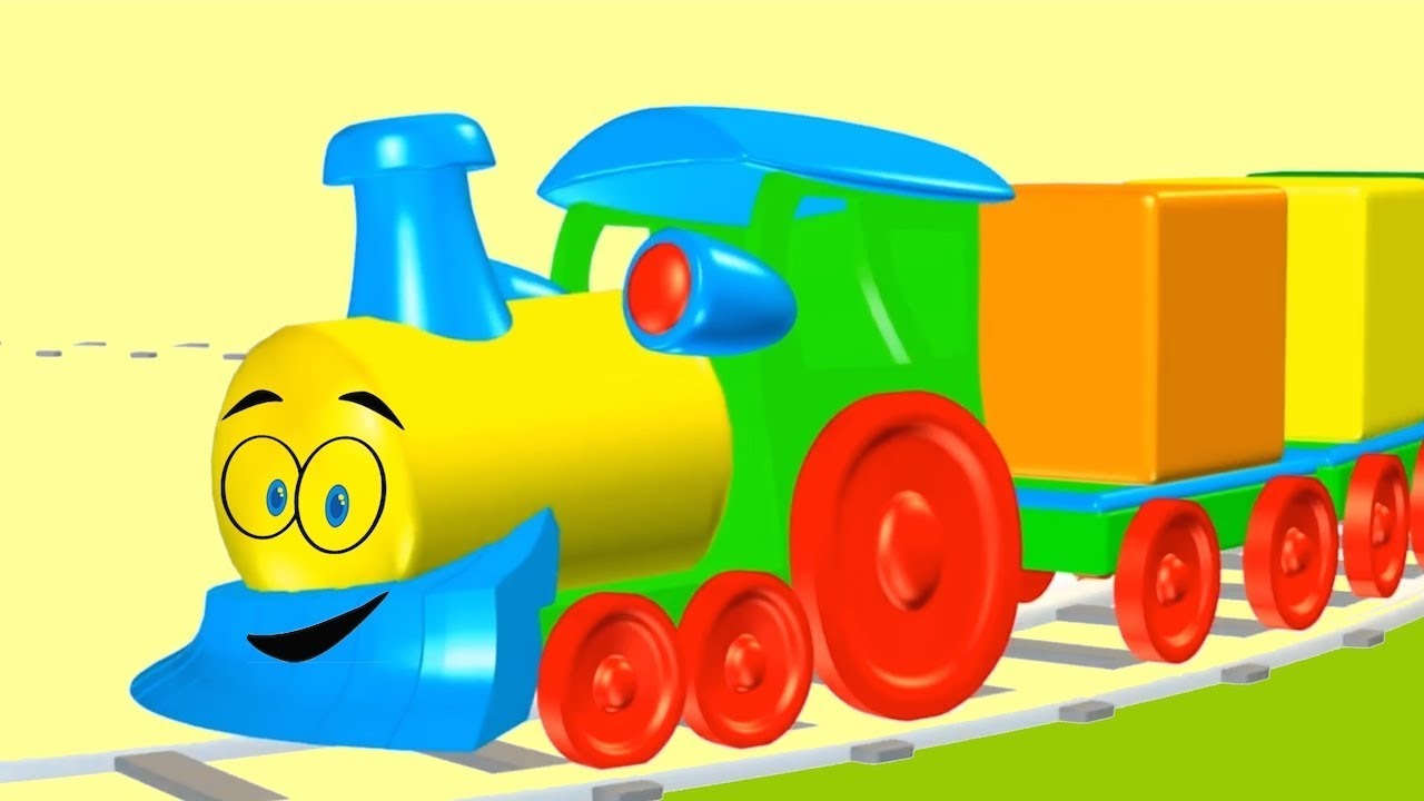 Cartoon Trains - COLOR TOWER Construction - Cube Train Animation for ...