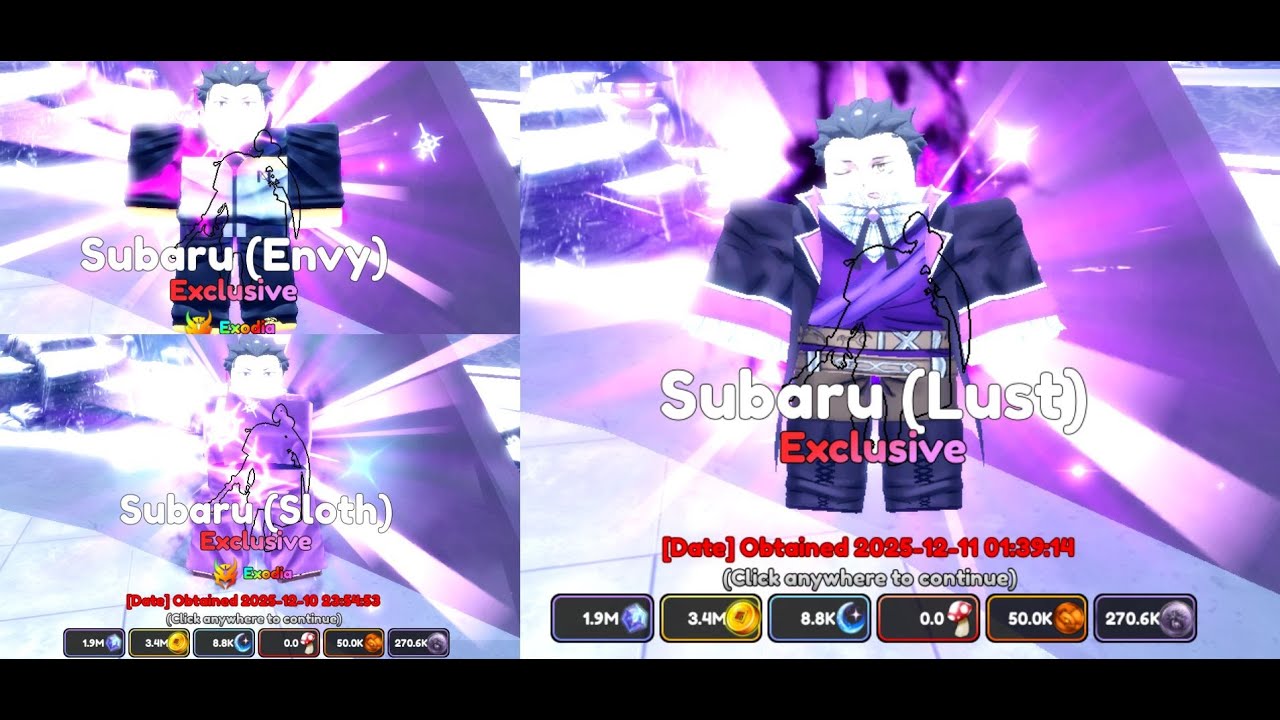 Showcase testando os três Subarus no Anime Guardians. o poder absurdo ...