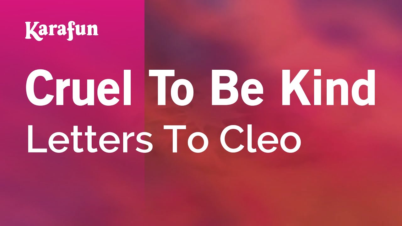 Cruel to Be Kind - Letters To Cleo | Karaoke Version | KaraFun - YouTube