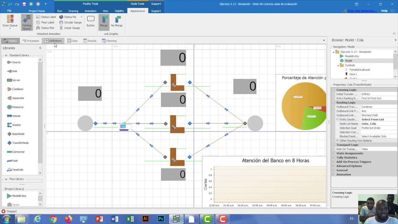 Simulación en programa Simio - YouTube