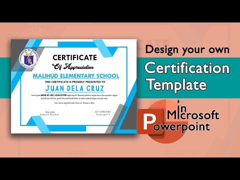 How to create a Certification Template using Microsoft Powerpoint - YouTube
