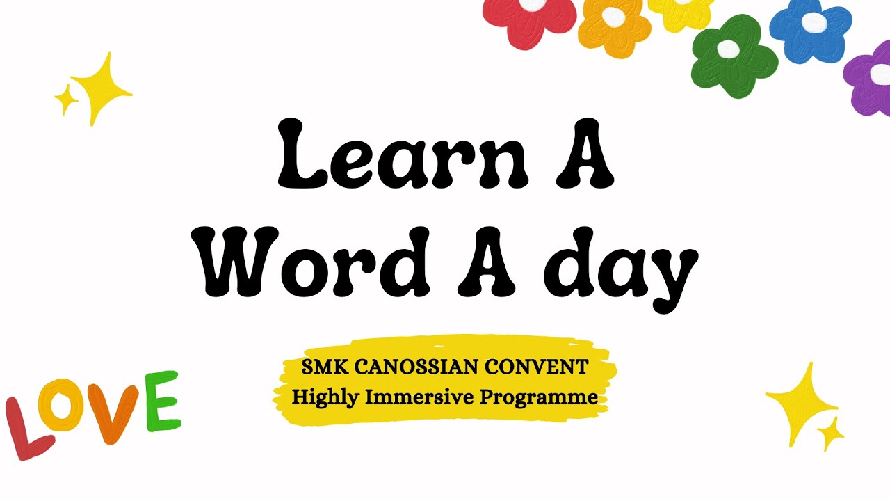 LEARN A WORD A DAY 2.1 - YouTube