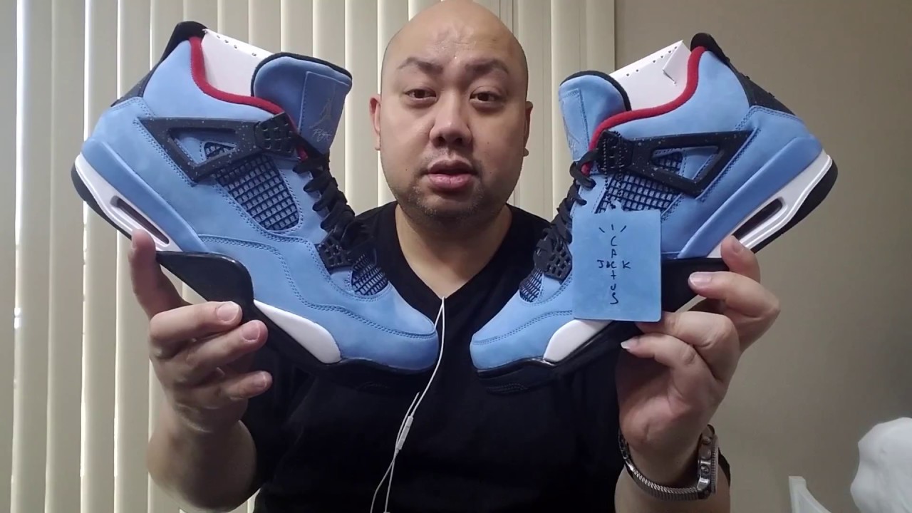 AIR JORDAN 4 TRAVIS SCOTT COLLABS FULL DETAIL REVIEW IN FULL HD - YouTube