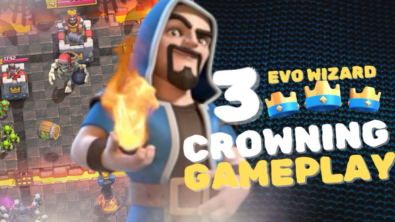 3 Crown Wins with Evo Wizard | Clash Royale - YouTube