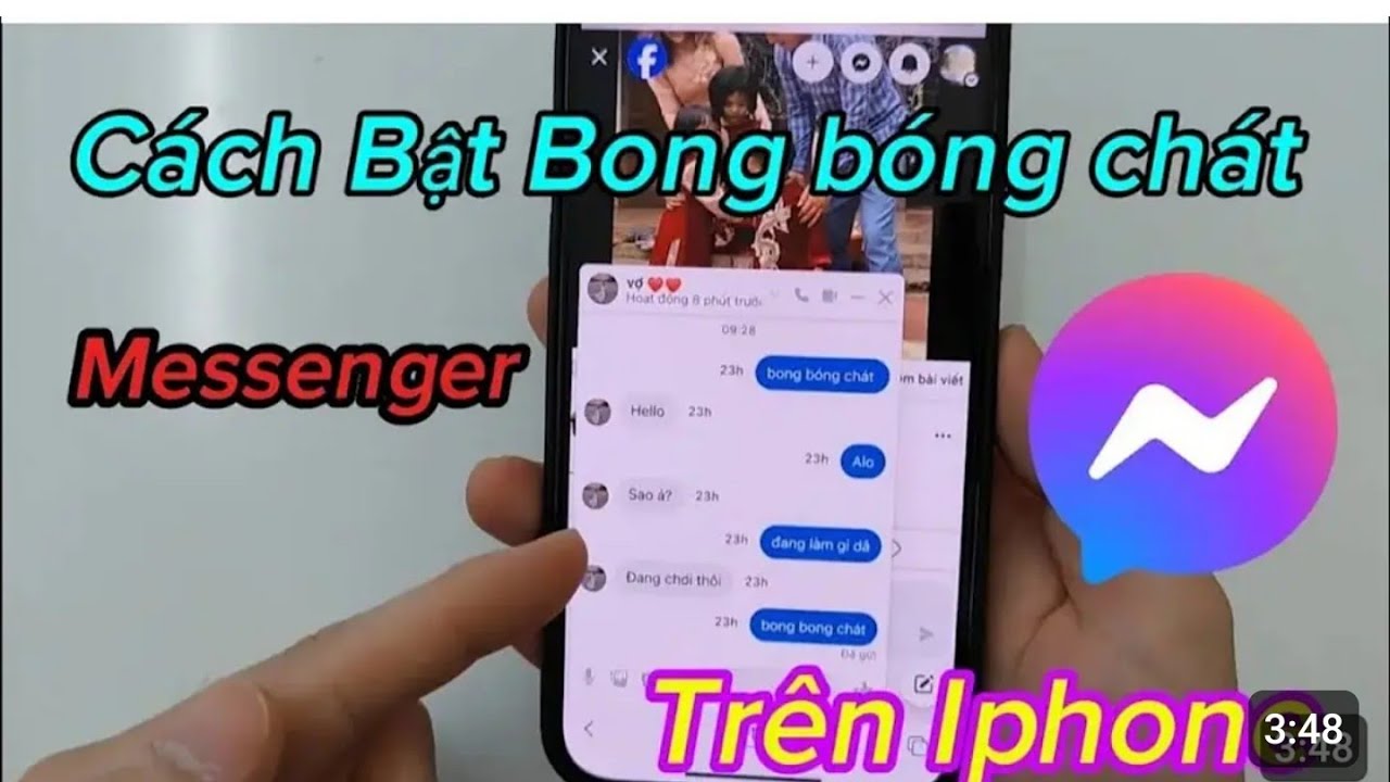 Cách bật Bong bóng chát Messenger trên Iphone - YouTube