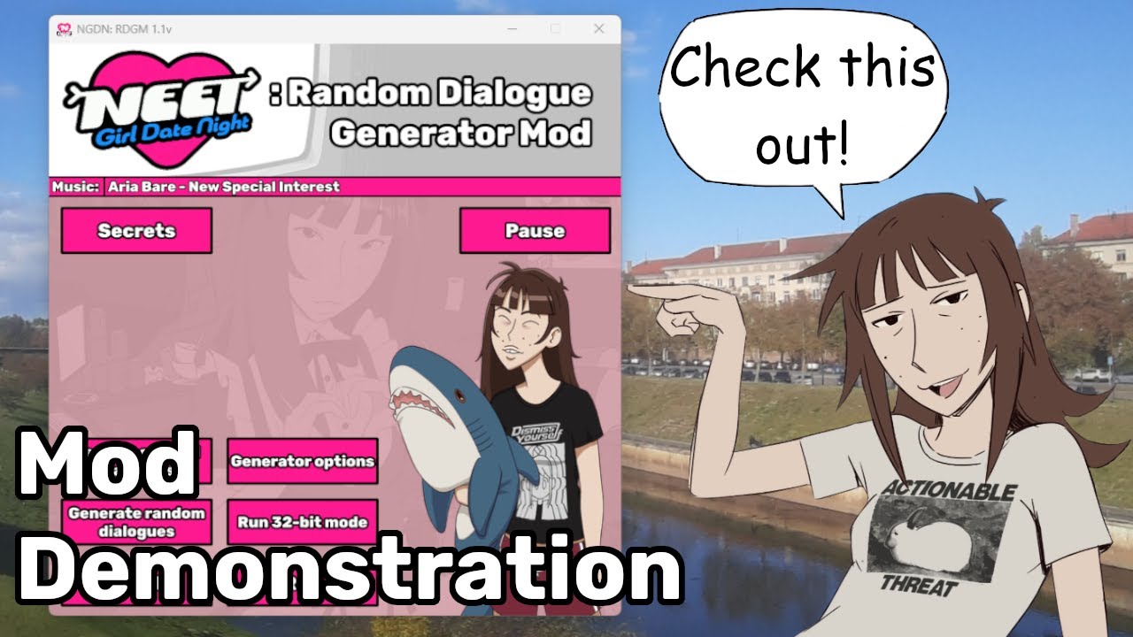 NEET Girl Date Night: Random Dialogue Generator Mod 1.1v (Mod Demonstration) - YouTube