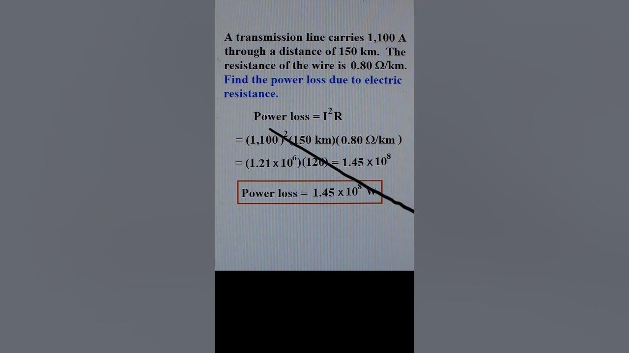 Power Loss of Transmission Line - YouTube