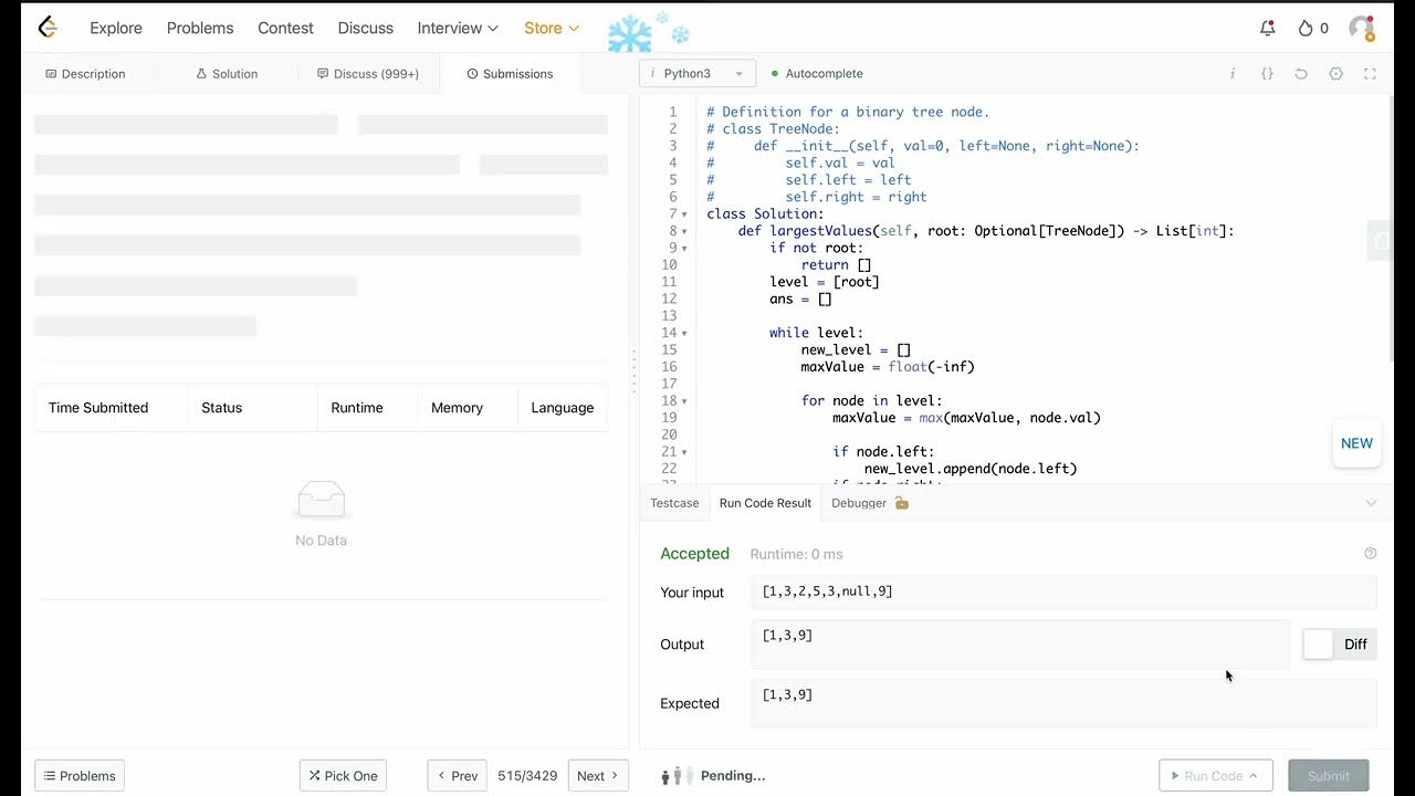 Leetcode 515 - Find Largest Value in Each Tree Row - Python (Daily Live) - YouTube