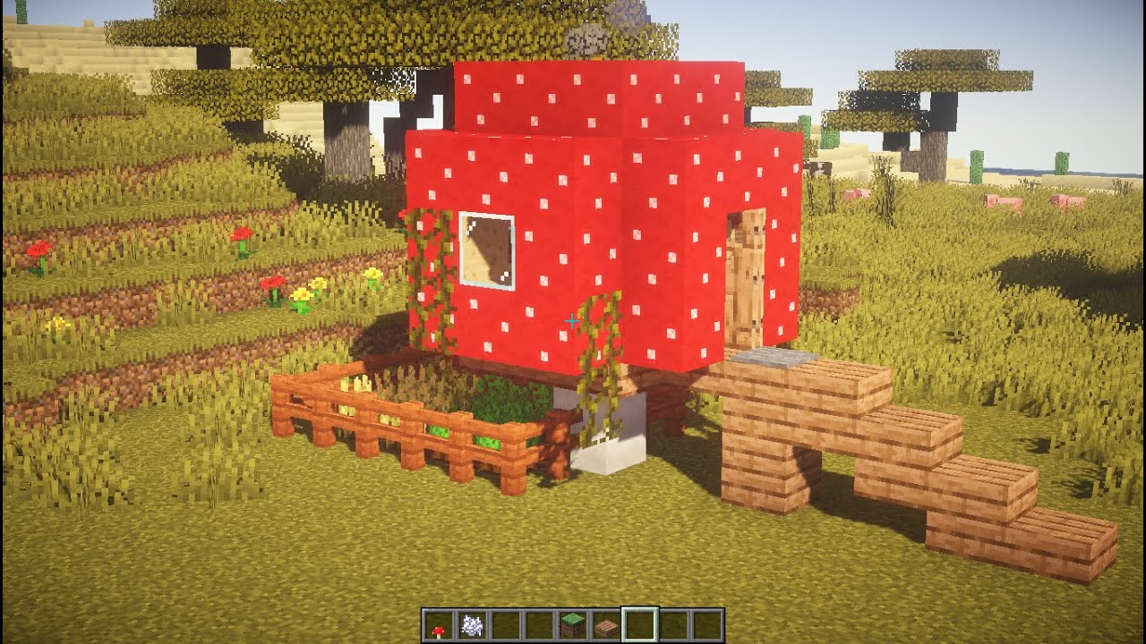 Como hacer una casa Hongo en Minecraft #Minecraft - YouTube