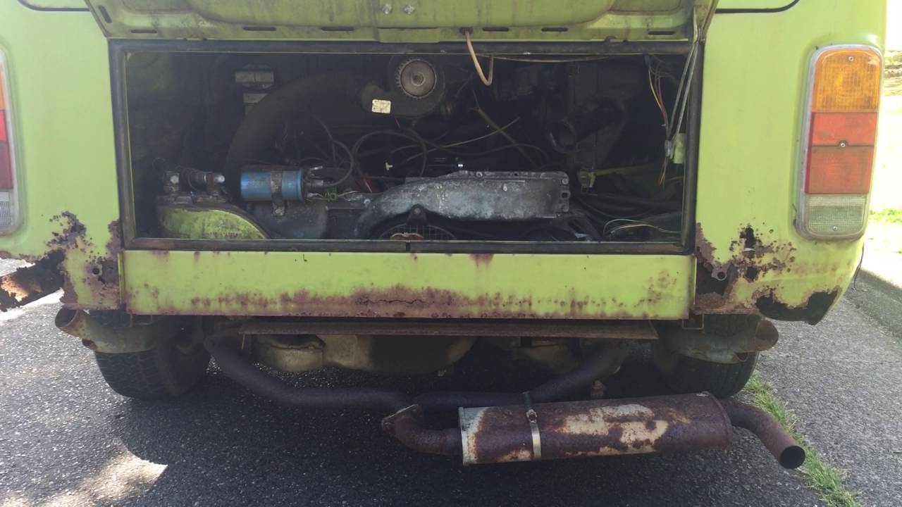 1978 VW Bus Engine Run - YouTube