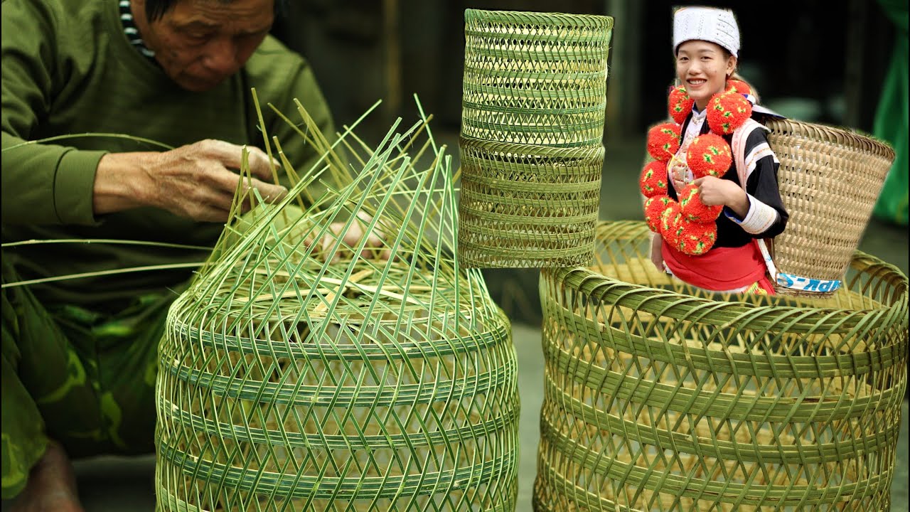 How To Weave Bamboo Handmade Baskets By Hand - Live With Nature - Trung ...