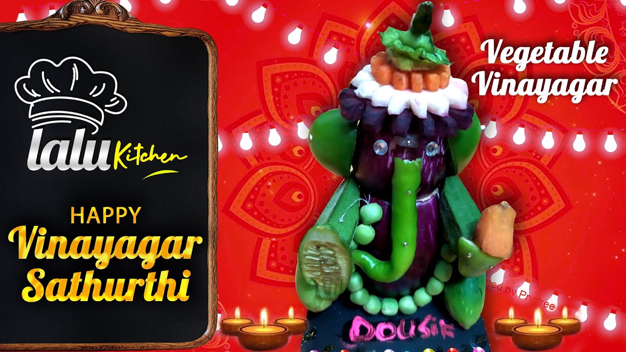 Vegetable Vinayagar | Vegetable Ganesh | how to make Ganpati with ...