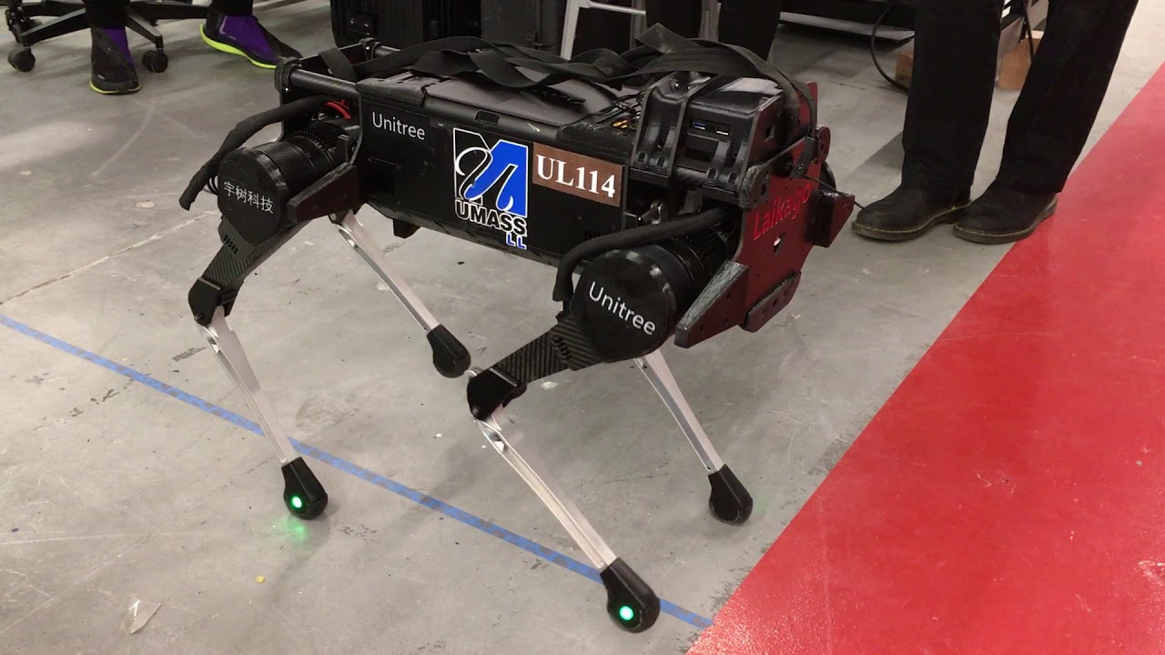 UMass Lowell's Unitree Laikago Quadruped - YouTube