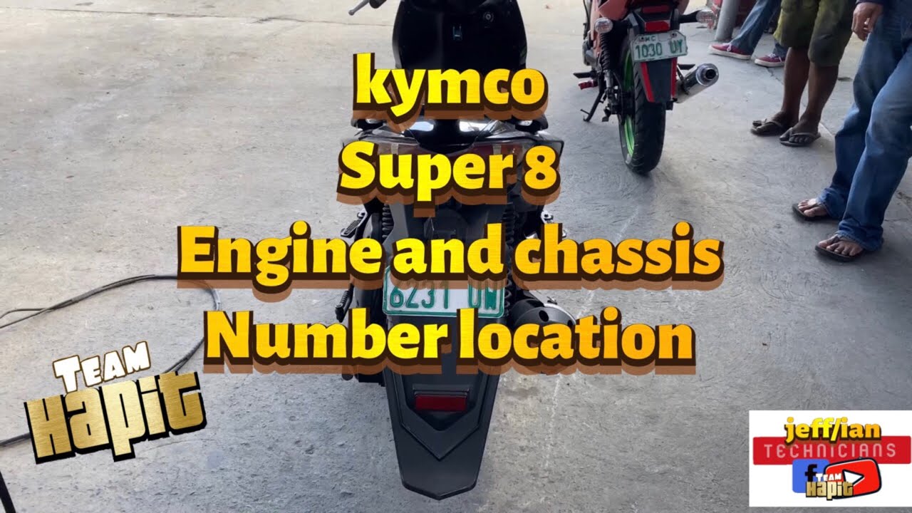 Kymco | super 8 | engine number location - YouTube