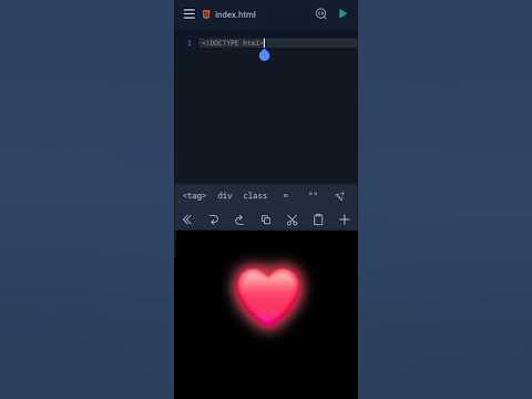 Glowing Heart with coding !! #besiccoding #coding #python #javascript #java #html - YouTube