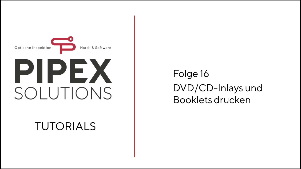 PIPEX | Tutorial | #016| DVD-Inlays und Booklets drucken - YouTube