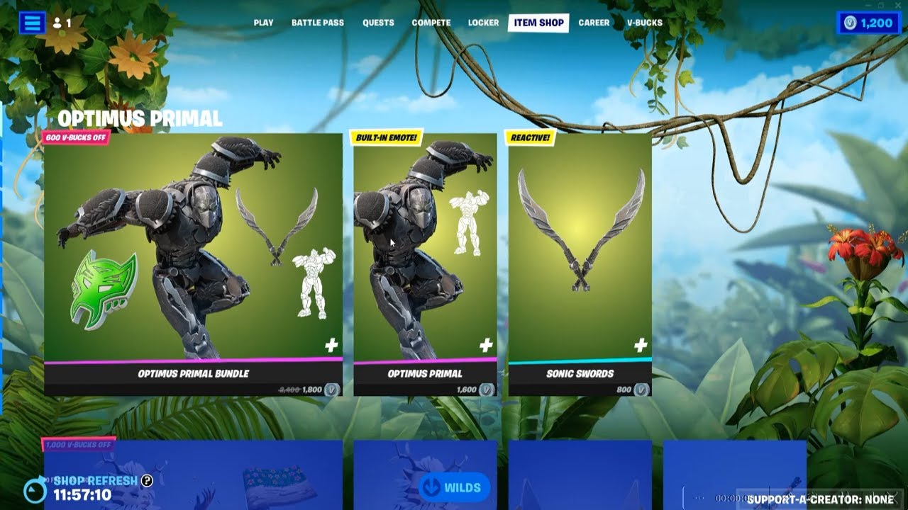 Fortnite Item Shop UPDATE *NEW* OPTIMUS PRIMAL SET & MORE! (Fortnite ...