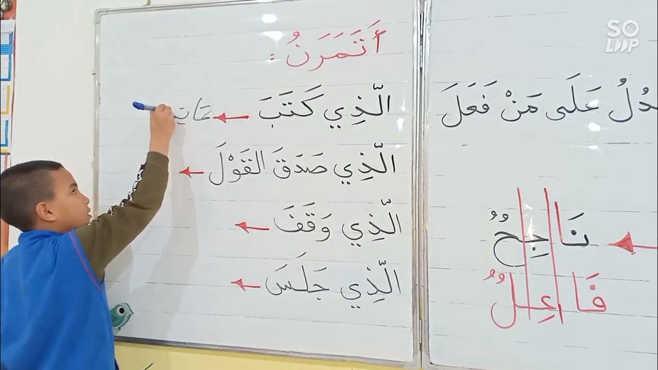 درس اسم الفاعل، لغة عربية، السنة الثالثة ابتدائي Youtube