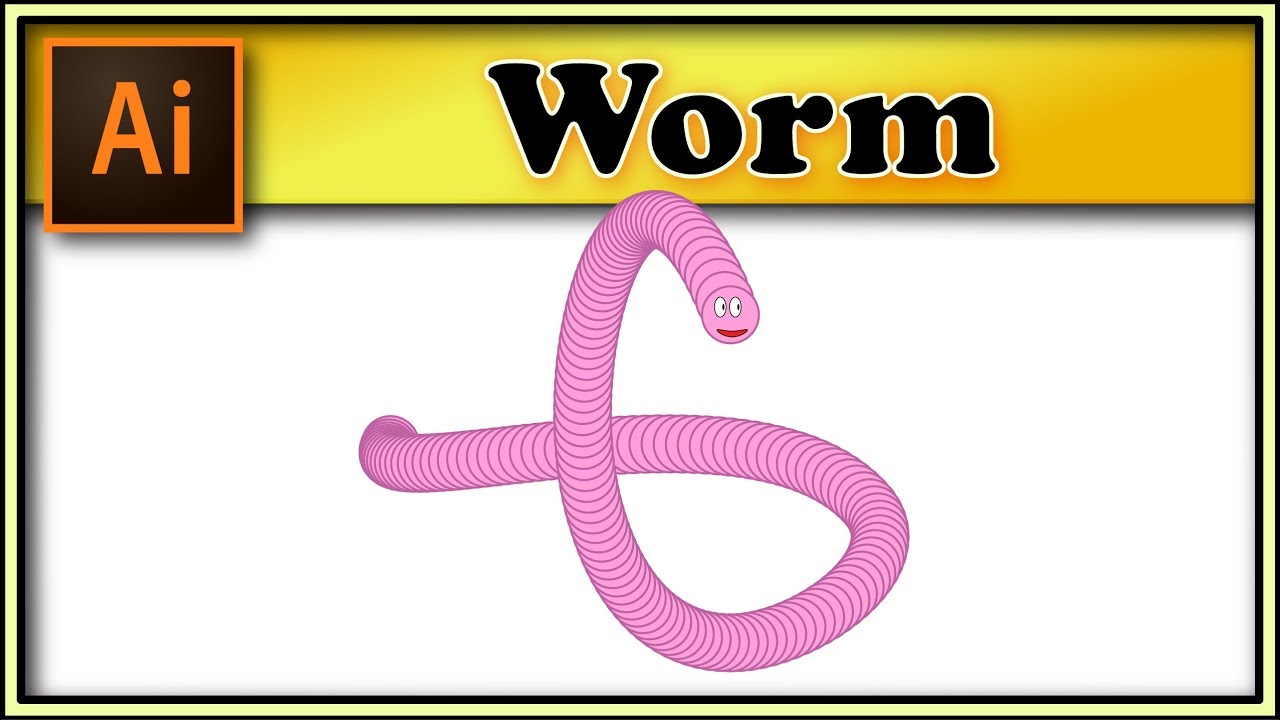 Worm - Adobe Illustrator tutorial - blend tool - YouTube