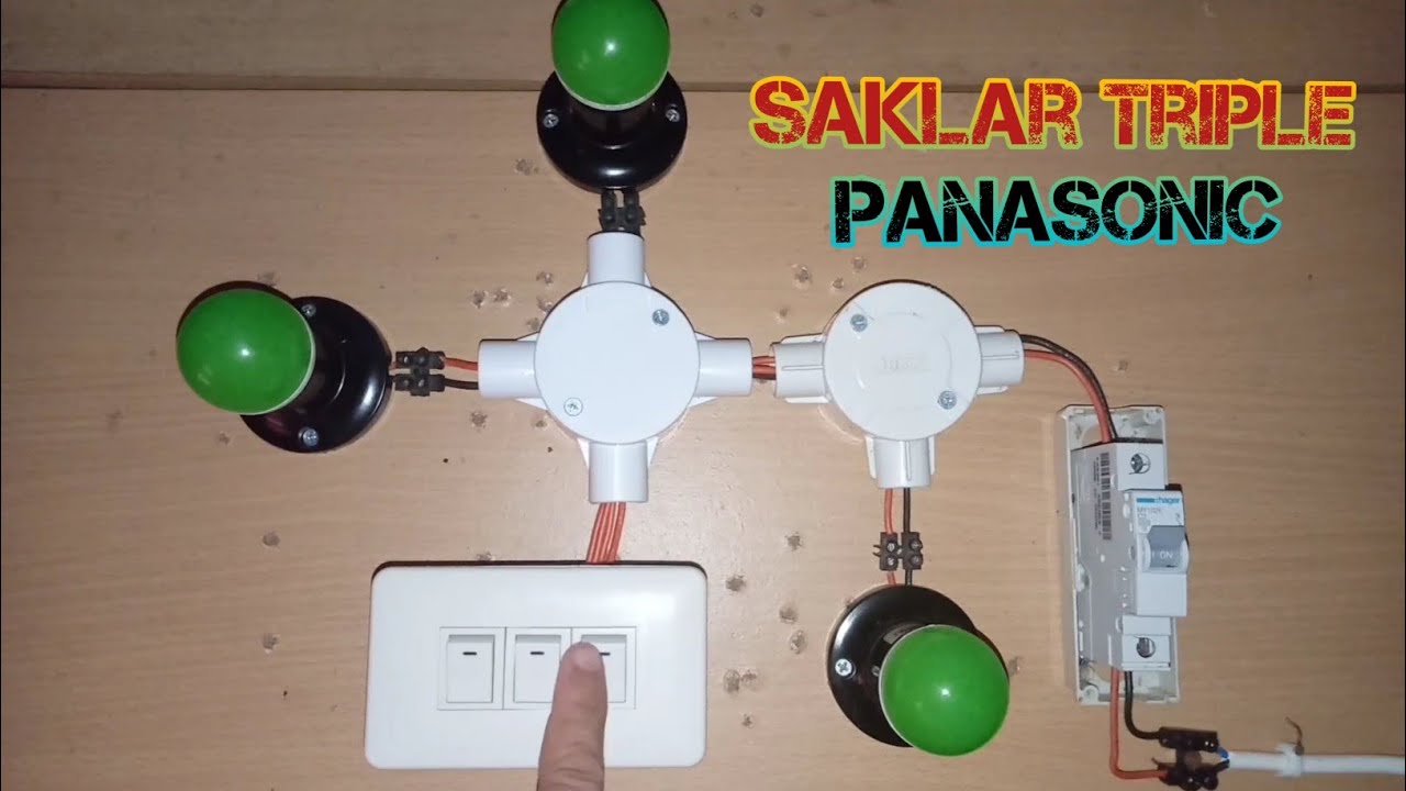 cara pasang saklar triple panasonic - Cari Berkah - YouTube