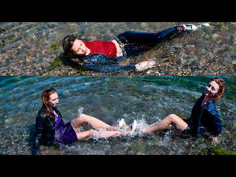 WETLOOK TRIO OF BEAUTIES! THEY LOOK INCREDIBLY FEMININE IN WET CLOTHES, POSE BRIGHTLY AND ENJOY THEM