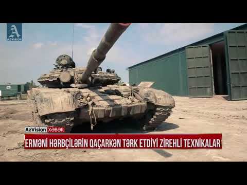 Erməni hərbçilərin qaçarkən tərk etdiyi zirehli texnikalar