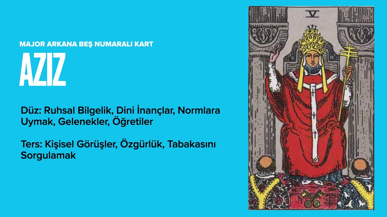 Tarot Kartları - Beş Numaralı Kart - Aziz - YouTube