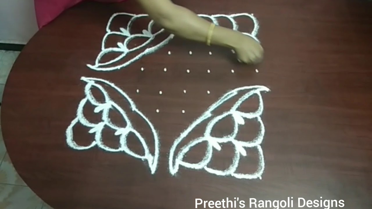 Easy and Simple 8 dots Kolam for beginners || how to draw simple Kolam ...