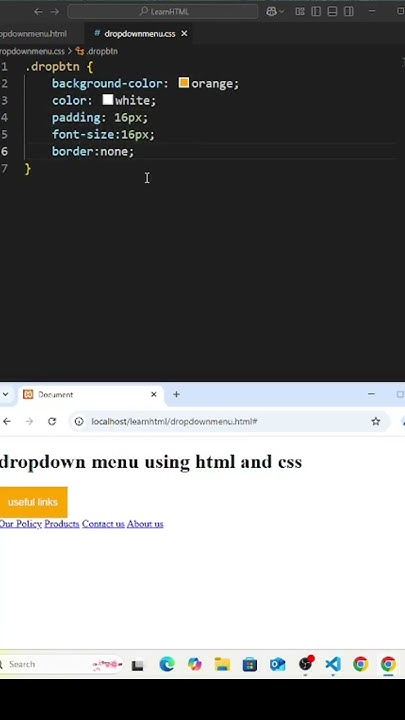 HTML CSS dropdown menu using HTML and CSS #csstips #dropdown #menu #htmlcss #csshtml - YouTube