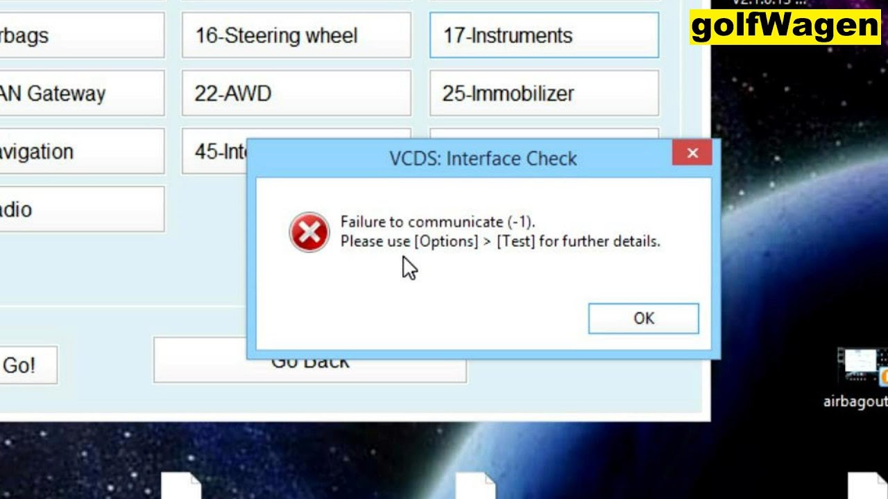 VCDS Failure to communicate - YouTube