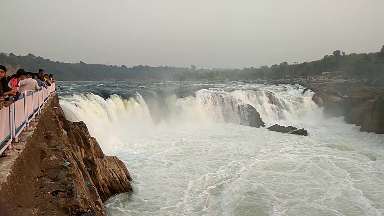 Jabalpur Bhedaghat Waterfall - YouTube