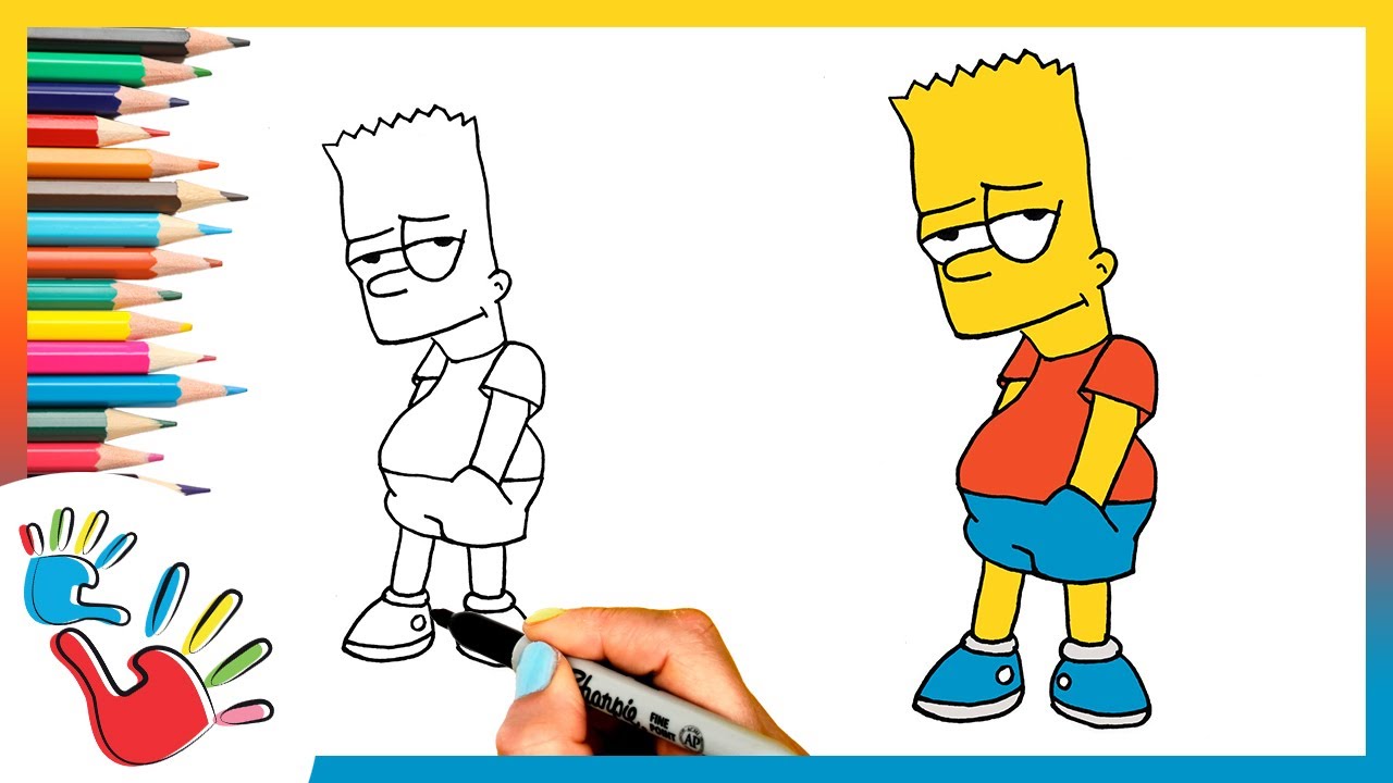 How to Draw Bart Simpson from The Simpsons | Easy Step-by-Step Tutorial for Kids - YouTube
